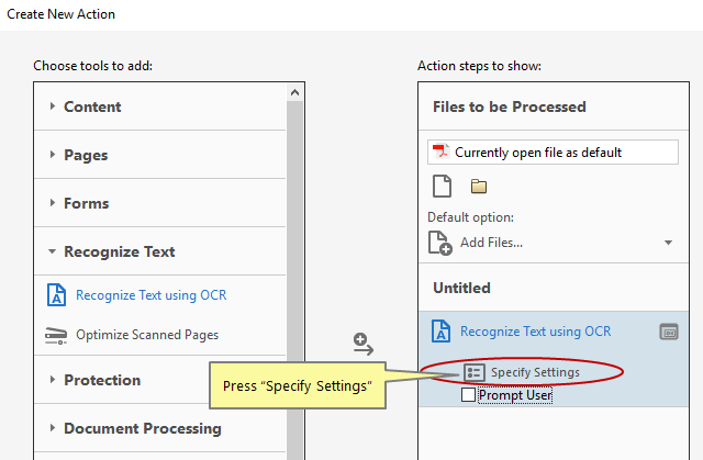 Creating Actions using "Action Wizard" in Adobe® Acrobat® DC