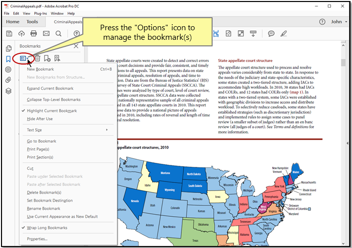 Bookmarks In PDFs