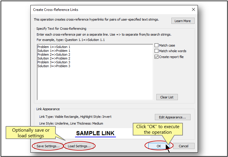 Creating PDF Cross-Reference Links