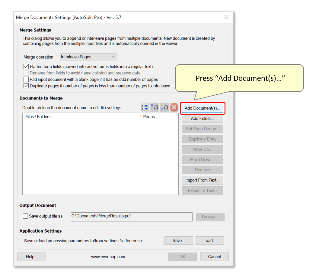 Interleaving Pages From Multiple Documents During a Document Merge