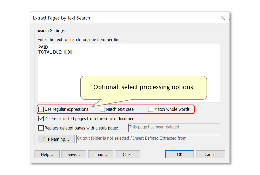 Extract Pages from a PDF Document Using a Text Search