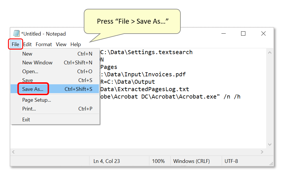 Extracting Pages Via a Text Search With a Command-line BAT File